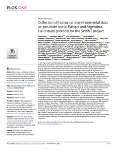 Collection of human and environmental data on pesticide use in Europe ...