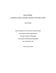 Somatic writing: a collection of articles, nonfiction and poetry on the ...