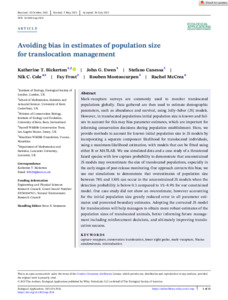 Avoiding bias in estimates of population size for translocation ...