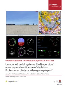 Unmanned aerial systems (UAS) operators’ accuracy and confidence of ...